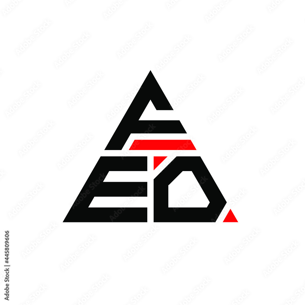 FEO triangle letter logo design with triangle shape. FEO triangle logo ...