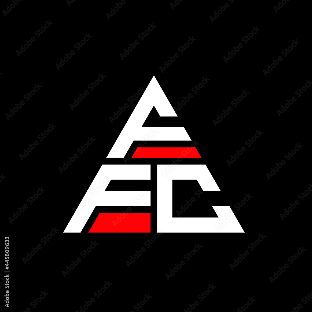 FFC triangle letter logo design with triangle shape. FFC triangle logo ...