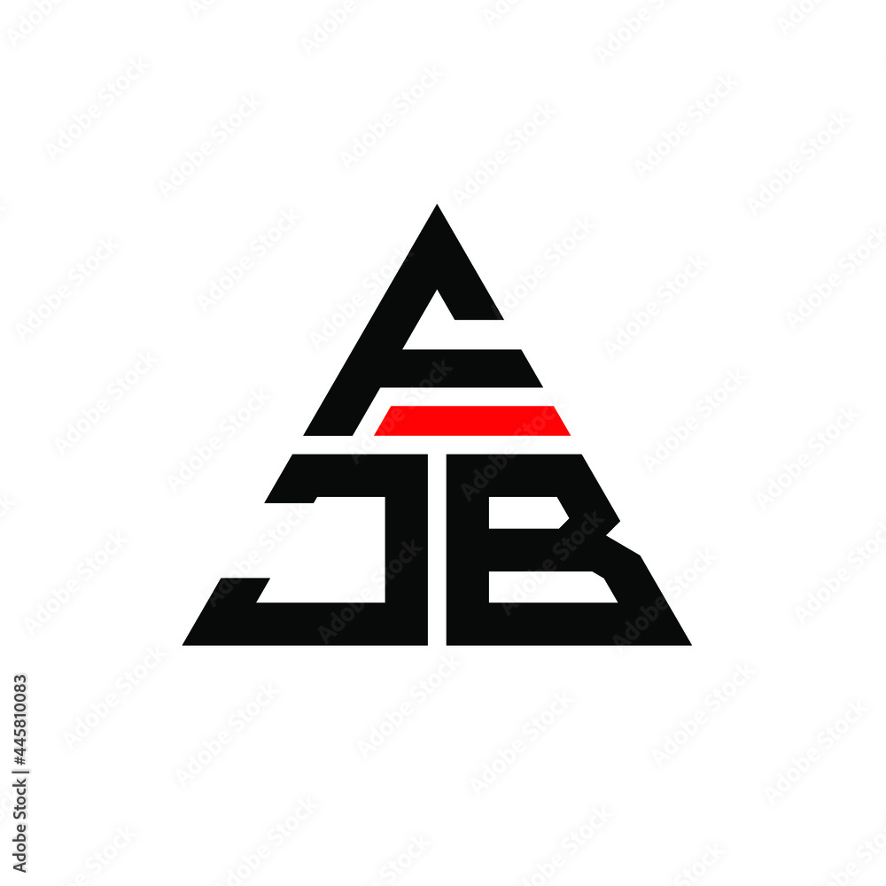 FJB triangle letter logo design with triangle shape. FJB triangle logo ...