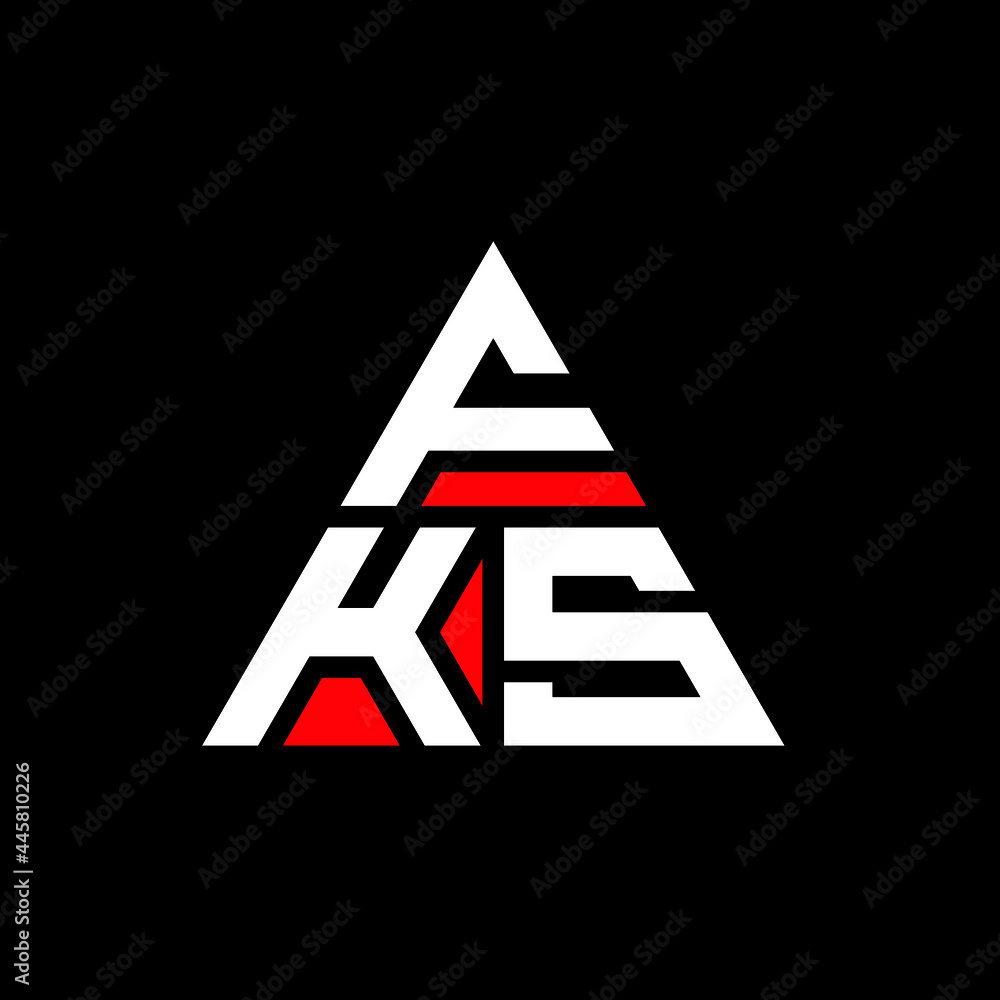 FKS triangle letter logo design with triangle shape. FKS triangle logo ...
