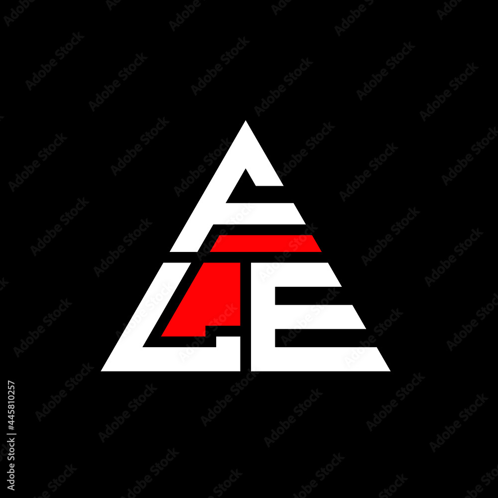 FLE triangle letter logo design with triangle shape. FLE triangle logo ...