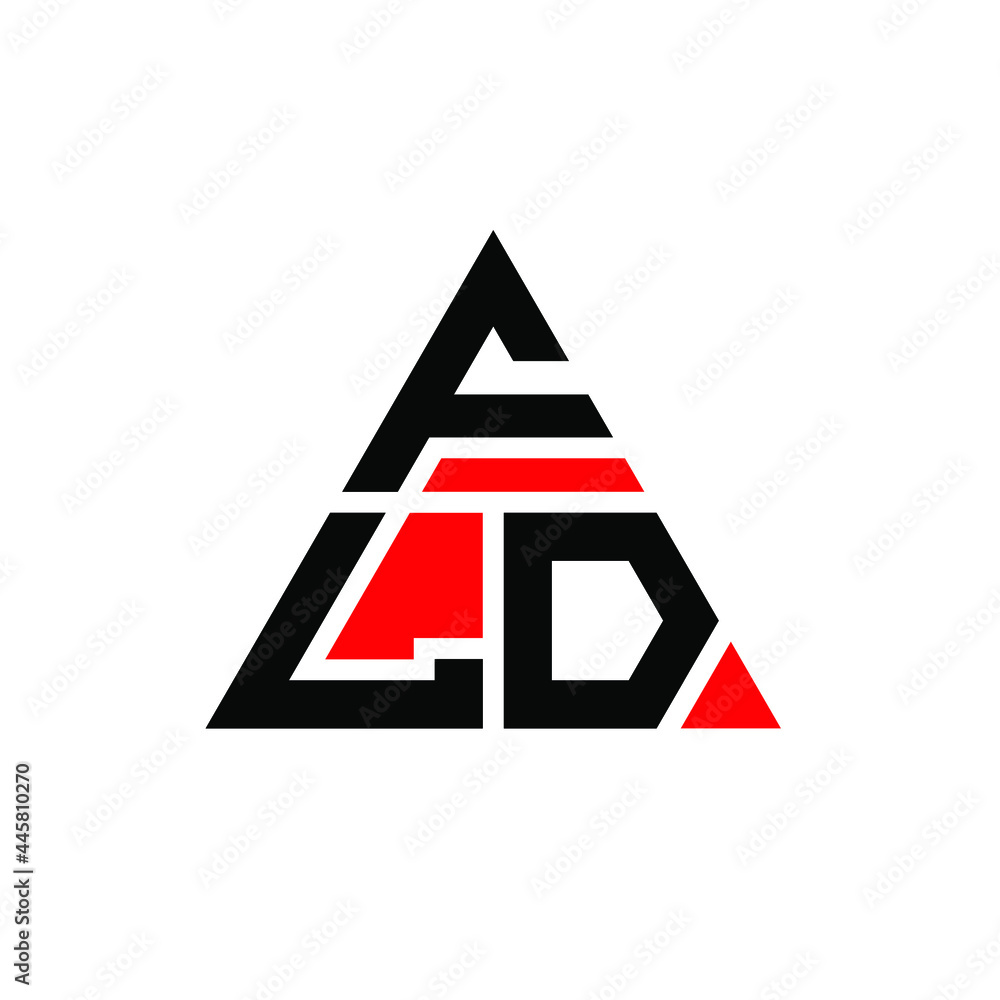 FLD triangle letter logo design with triangle shape. FLD triangle logo ...