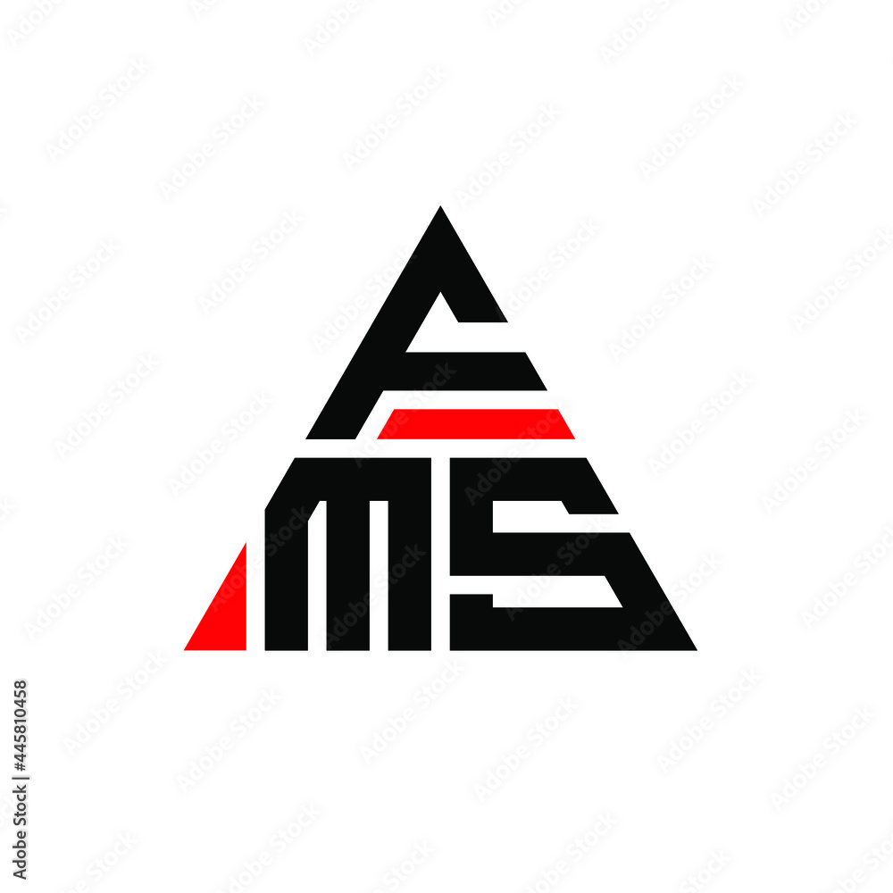 FMS triangle letter logo design with triangle shape. FMS triangle logo ...