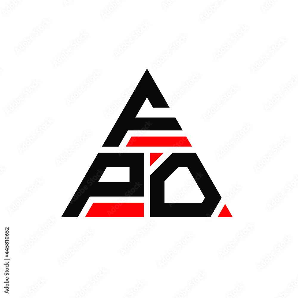FPO triangle letter logo design with triangle shape. FPO triangle logo ...