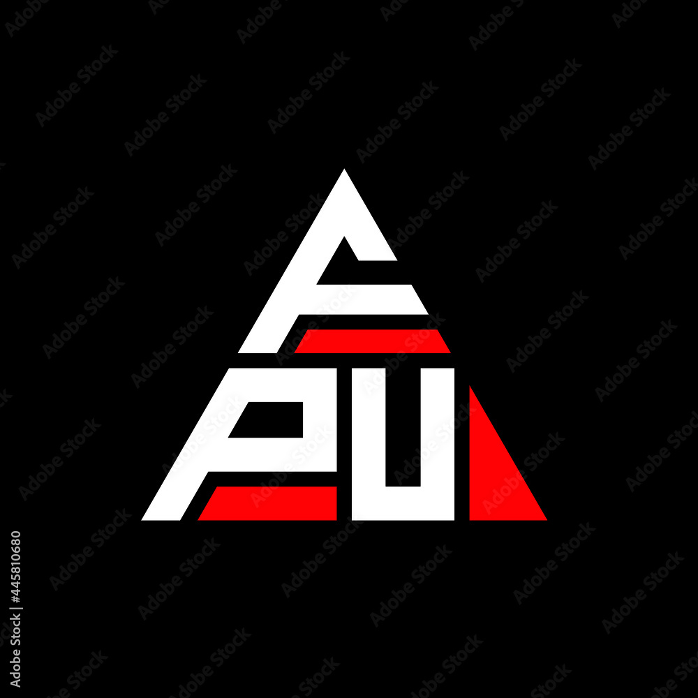 Fpu Triangle Letter Logo Design With Triangle Shape Fpu Triangle Logo
