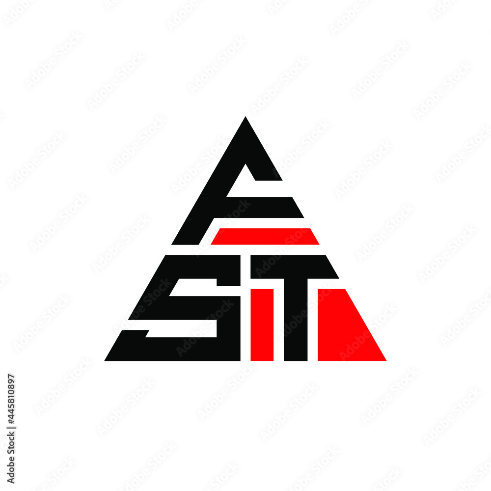 FST triangle letter logo design with triangle shape. FST triangle logo ...