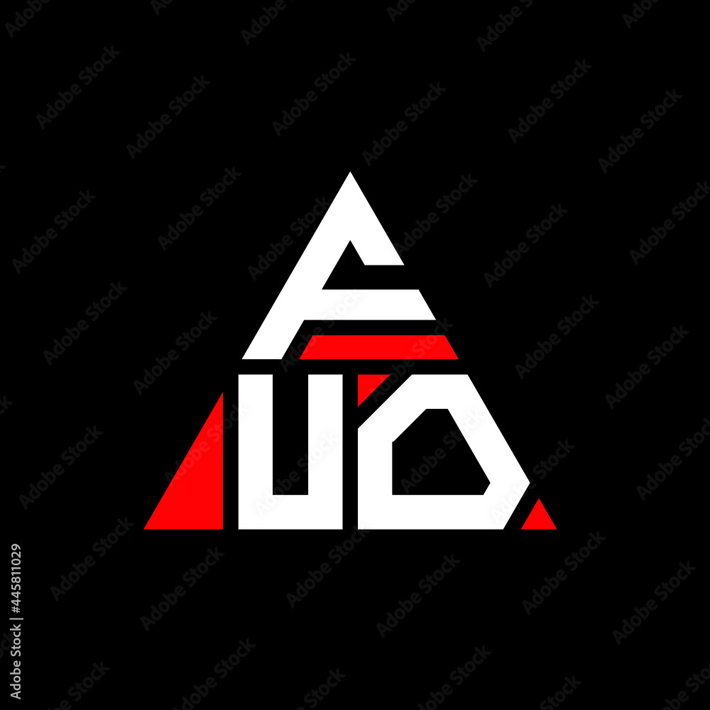 FUO triangle letter logo design with triangle shape. FUO triangle logo ...