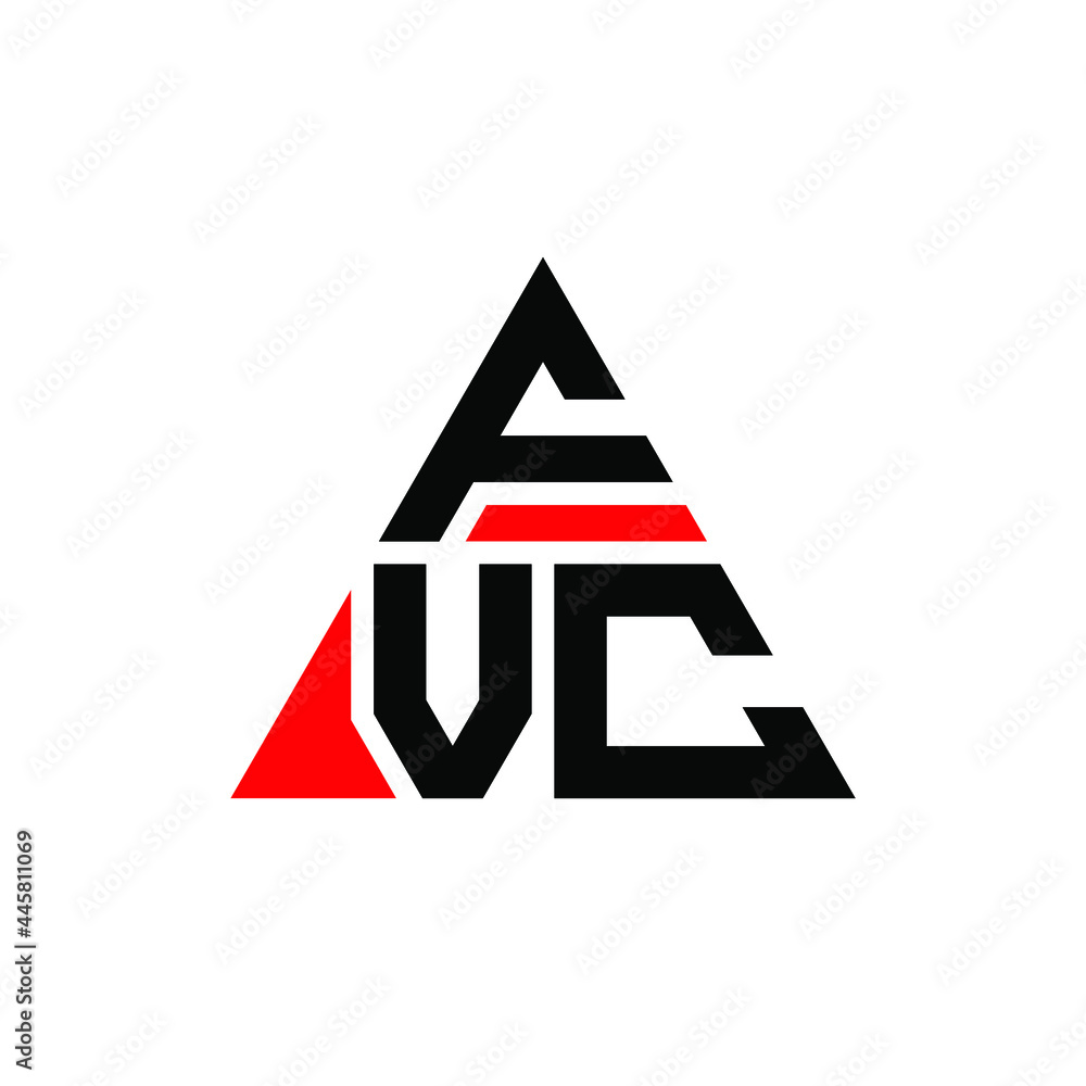 FVC triangle letter logo design with triangle shape. FVC triangle logo ...