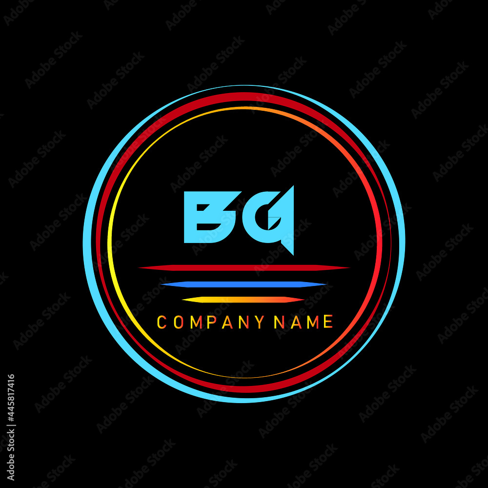 BG Letter Logo .BG Creative Letter Logo Design with circle round .BG ...