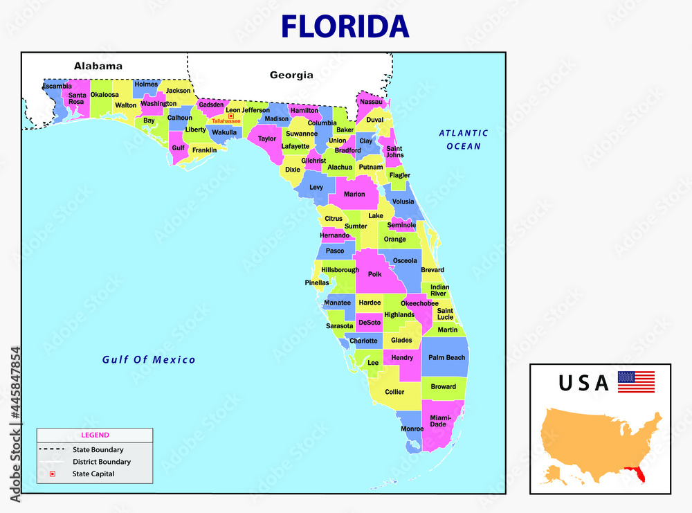 Mapas Del Estado De Florida Con Ciudades