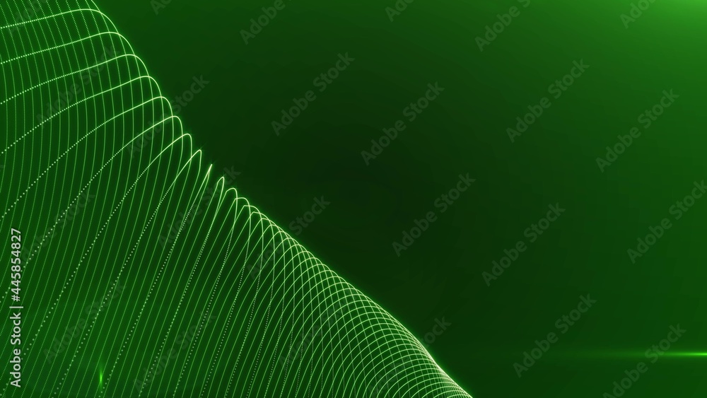 Abstract waving stripes background with digital waves particles ...