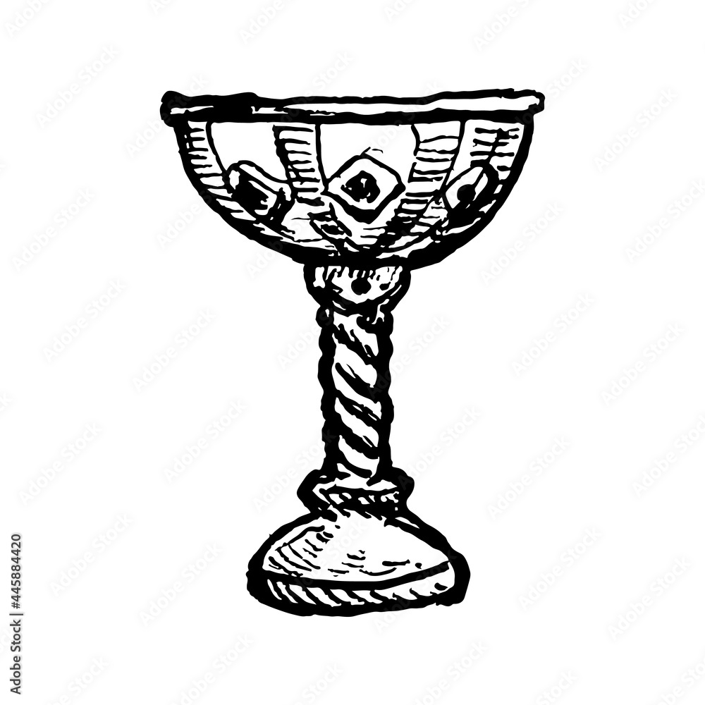 Etched vector illustration. Art work. Hand drawn ink sketch of antique ...