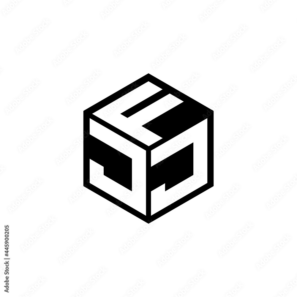 JJF letter logo design with white background in illustrator, vector ...