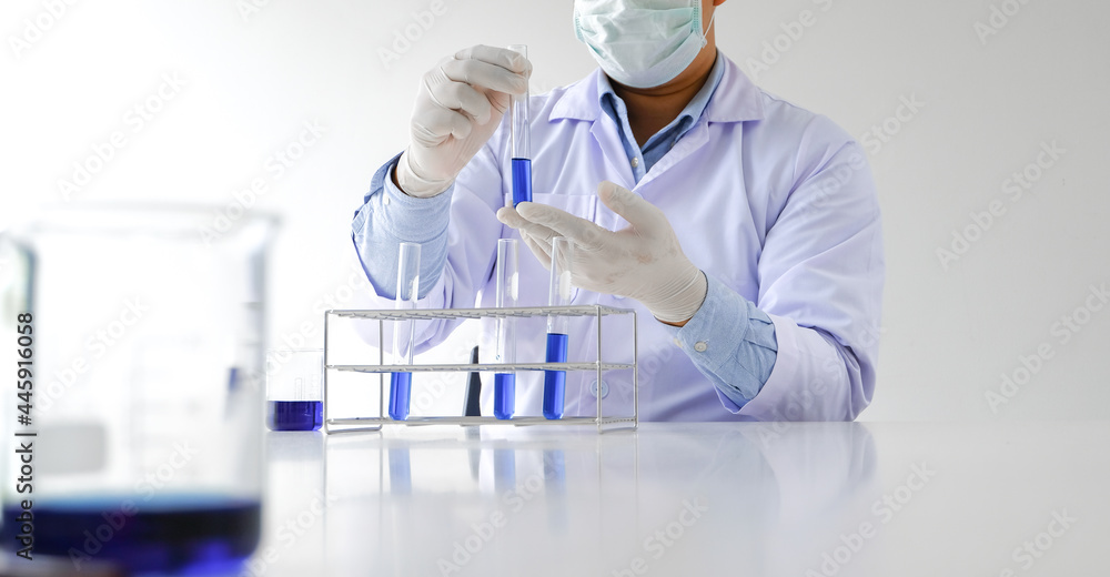 Science innovative Male medical or scientific laboratory researcher ...