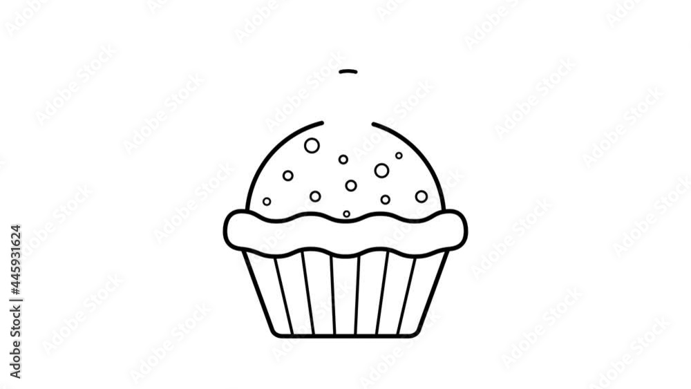 Muffin animation with alpha channel. Food icon. Transparent background ...