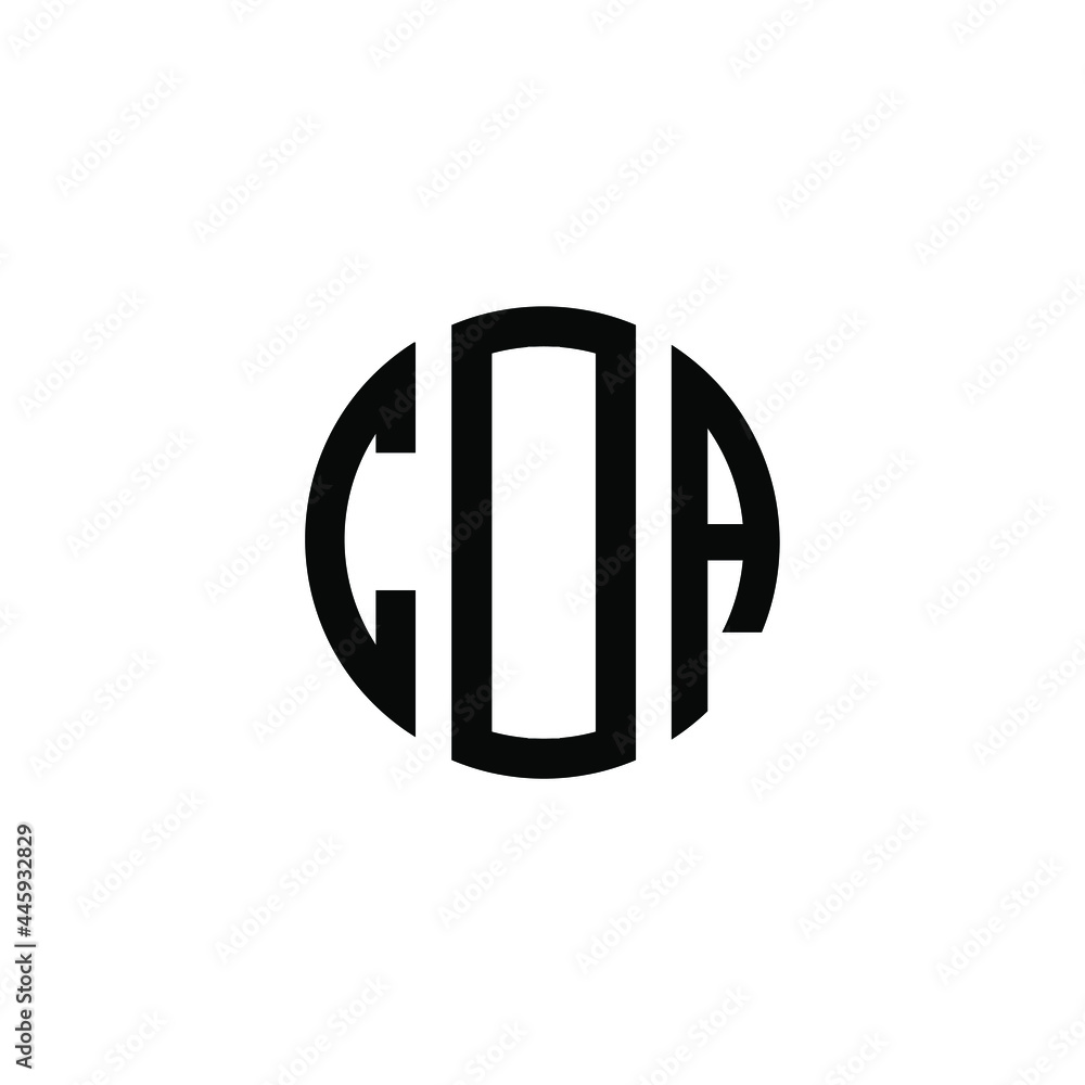 CDA letter logo design. CDA letter in circle shape. CDA Creative three ...