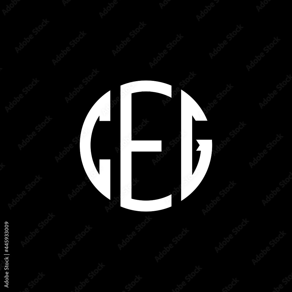 CEG letter logo design. CEG letter in circle shape. CEG Creative three ...