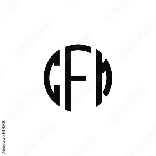 CFM letter logo design. CFM letter in circle shape. CFM Creative three ...