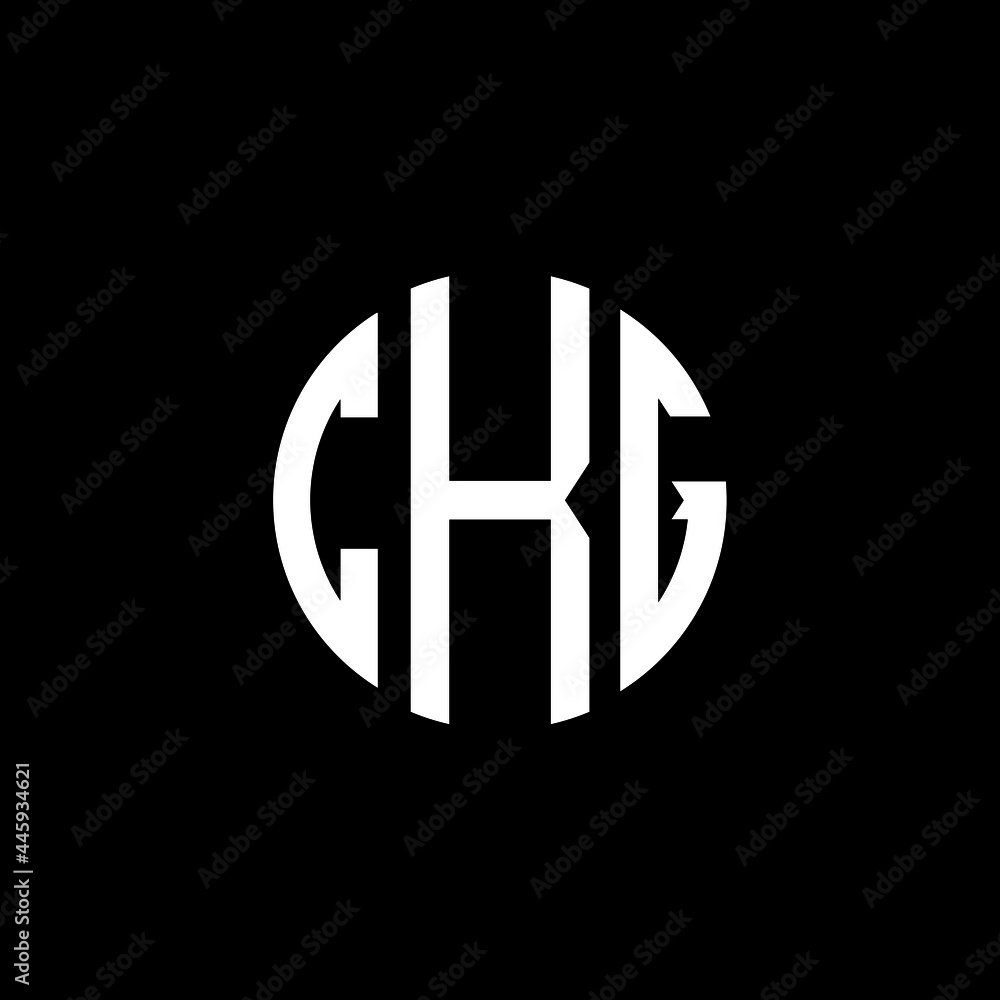 CKG letter logo design. CKG letter in circle shape. CKG Creative three ...