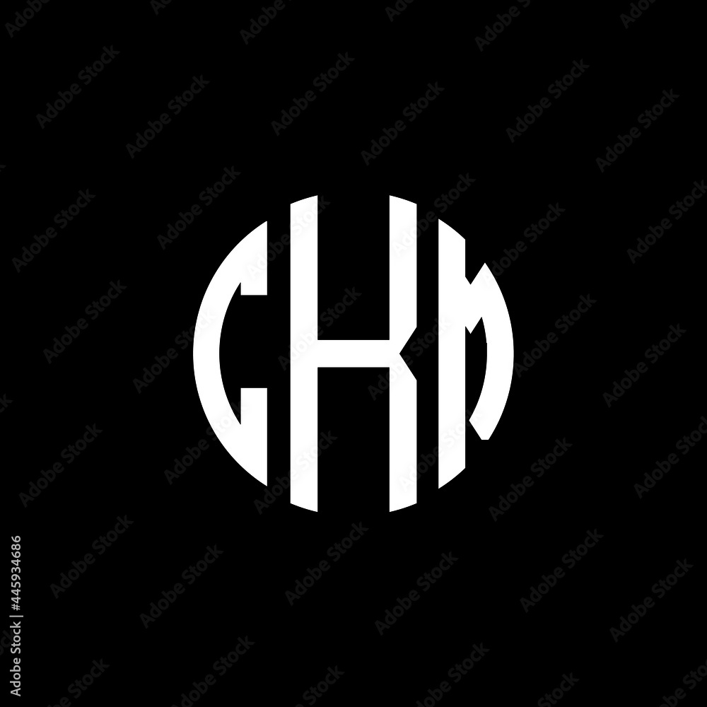 CKM letter logo design. CKM letter in circle shape. CKM Creative three ...