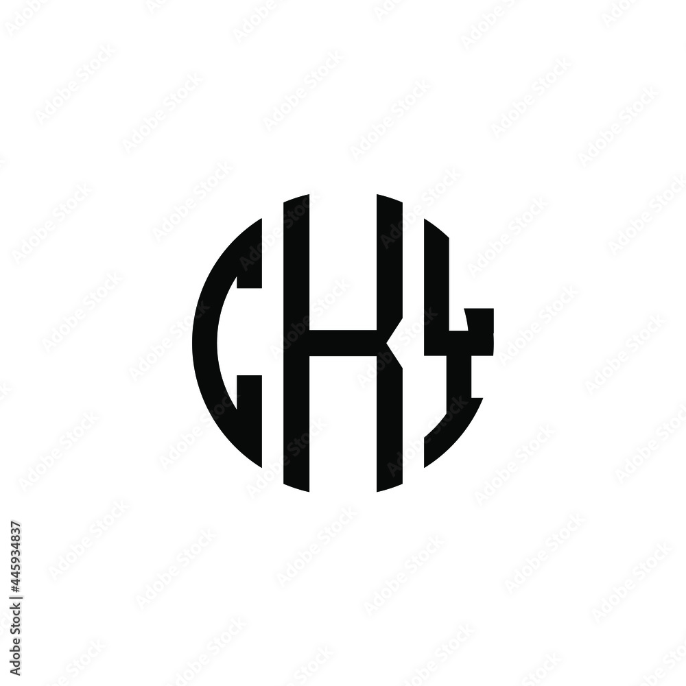 CKY letter logo design. CKY letter in circle shape. CKY Creative three ...