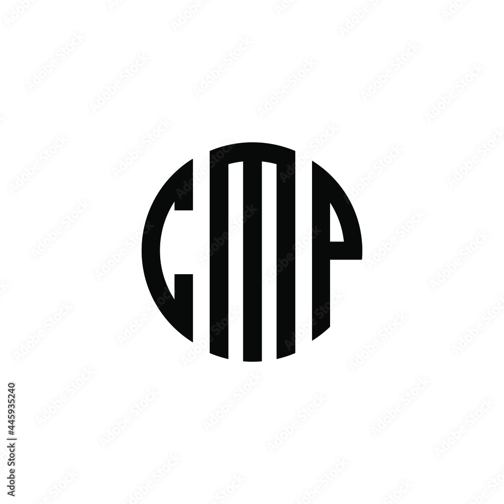 CMP letter logo design. CMP letter in circle shape. CMP Creative three ...