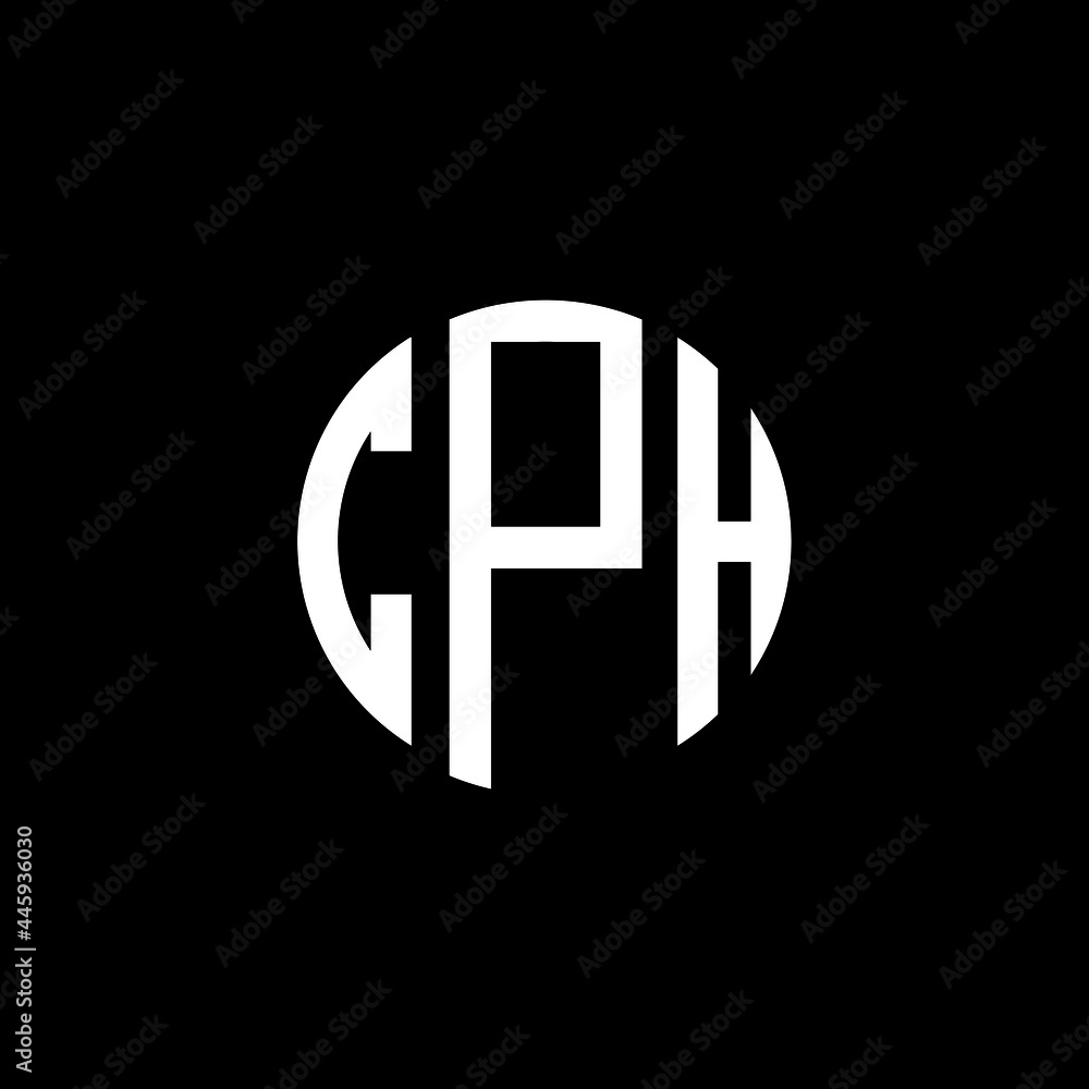 CPH letter logo design. CPH letter in circle shape. CPH Creative three ...