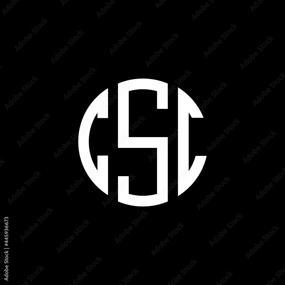 CSC letter logo design. CSC letter in circle shape. CSC Creative three ...