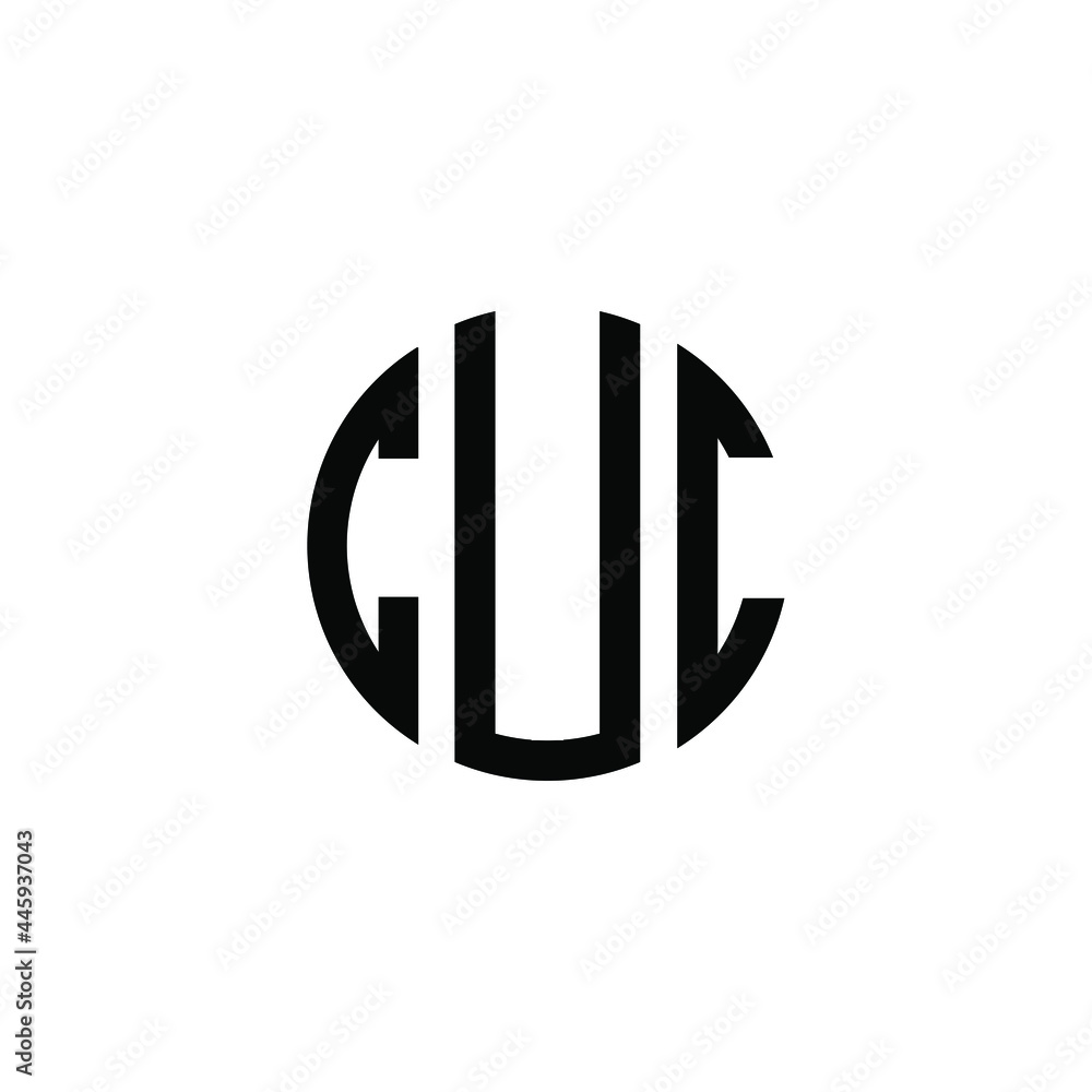 CUC letter logo design. CUC letter in circle shape. CUC Creative three ...