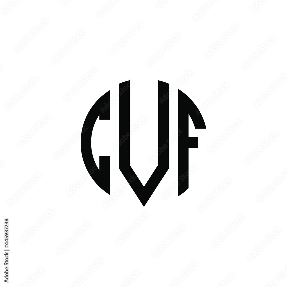 Cvf Letter Logo Design Cvf Letter In Circle Shape Cvf Creative Three