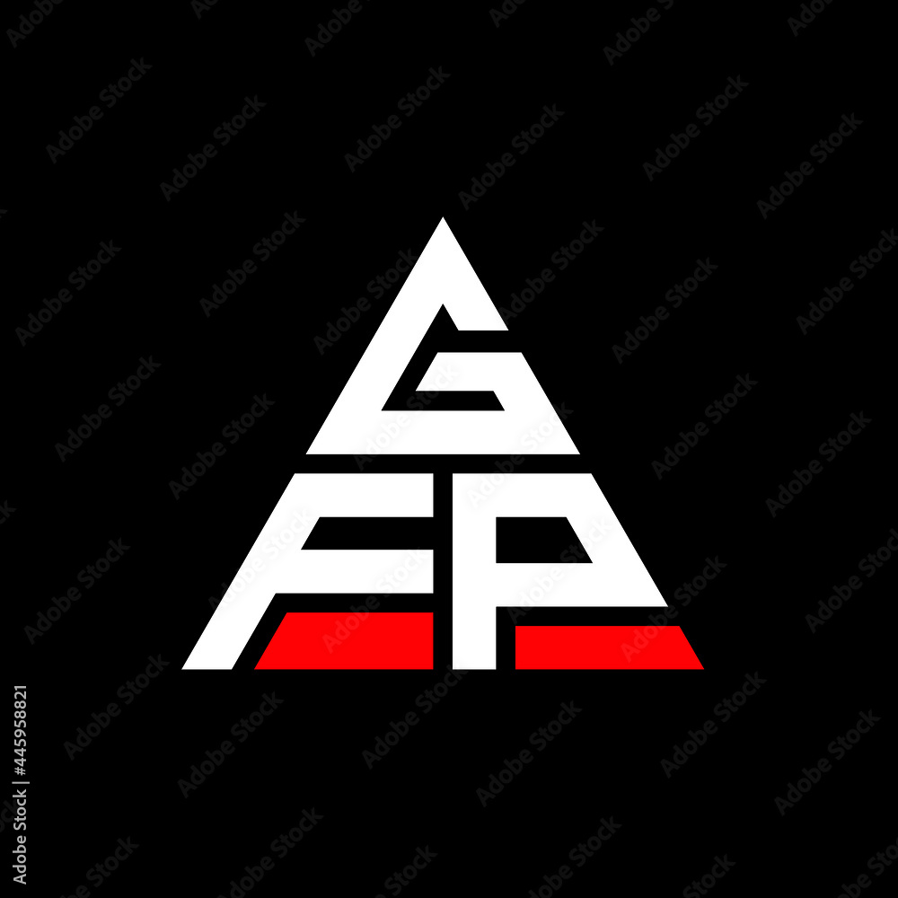 GFP triangle letter logo design with triangle shape. GFP triangle logo ...