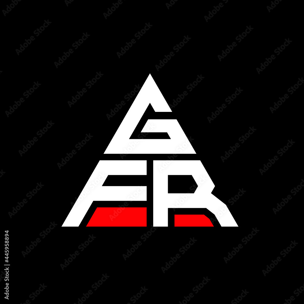 GFR triangle letter logo design with triangle shape. GFR triangle logo ...