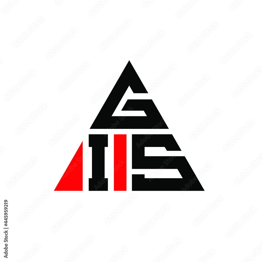 GIS triangle letter logo design with triangle shape. GIS triangle logo ...