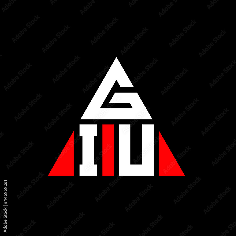 GIU triangle letter logo design with triangle shape. GIU triangle logo ...