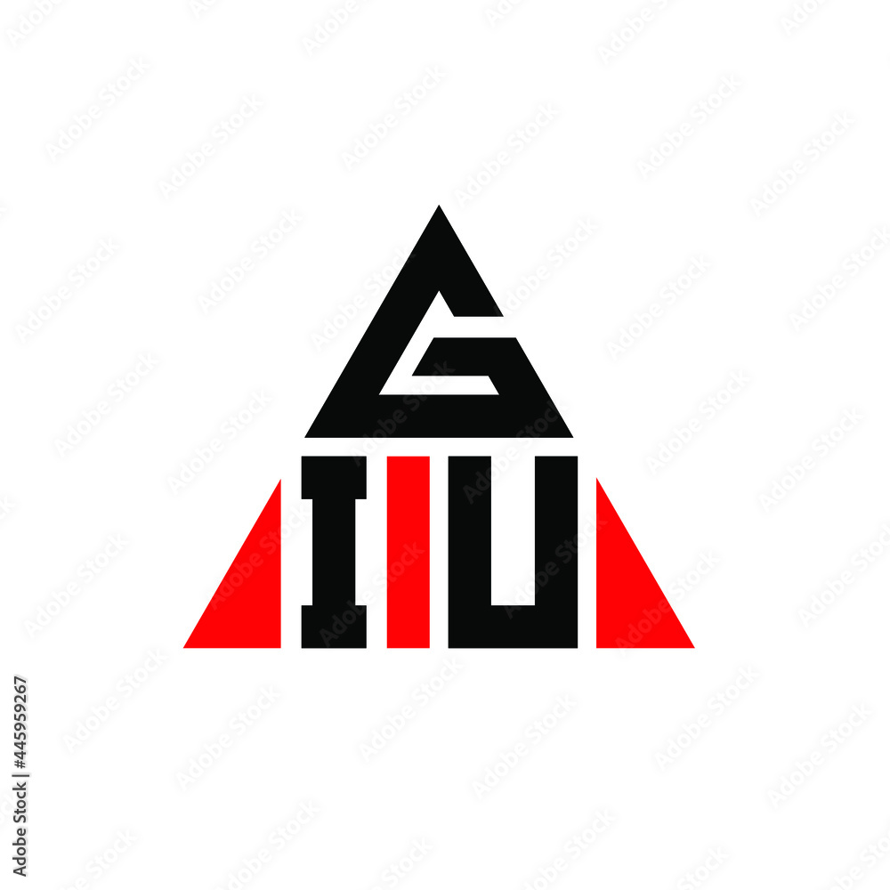 GIU triangle letter logo design with triangle shape. GIU triangle logo ...
