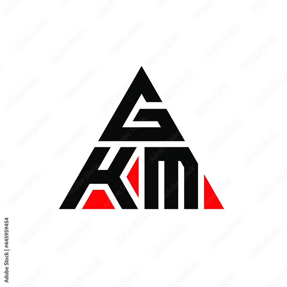 GKM triangle letter logo design with triangle shape. GKM triangle logo ...