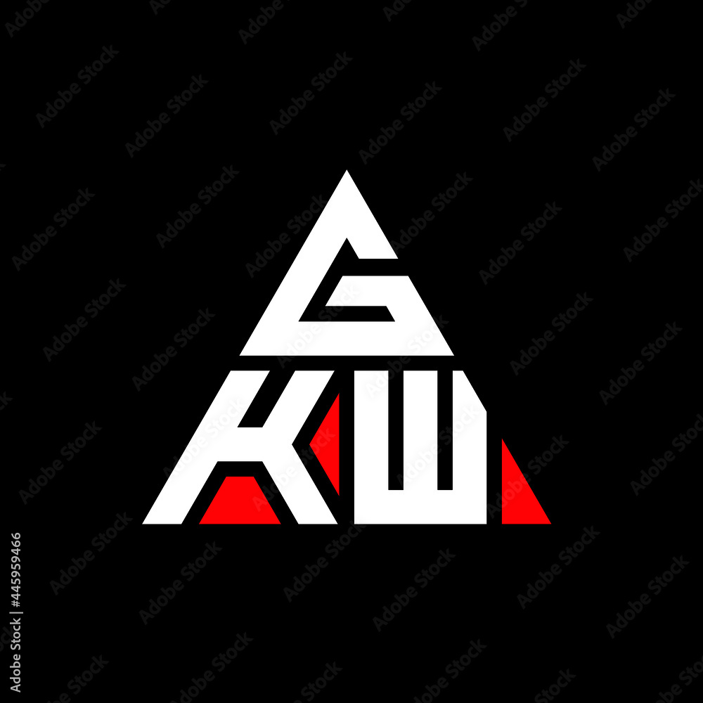 GKW triangle letter logo design with triangle shape. GKW triangle logo ...