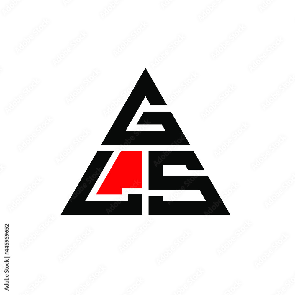GLS triangle letter logo design with triangle shape. GLS triangle logo ...