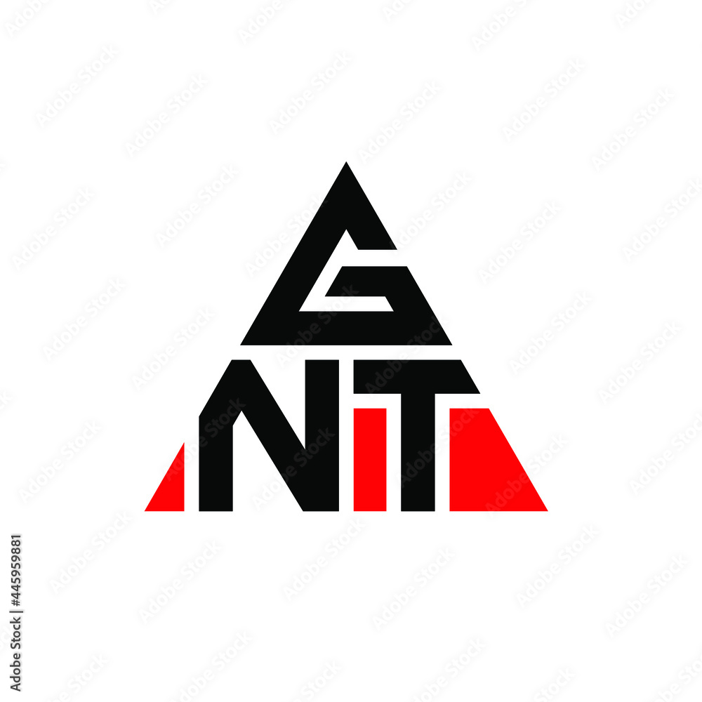 GNT triangle letter logo design with triangle shape. GNT triangle logo ...