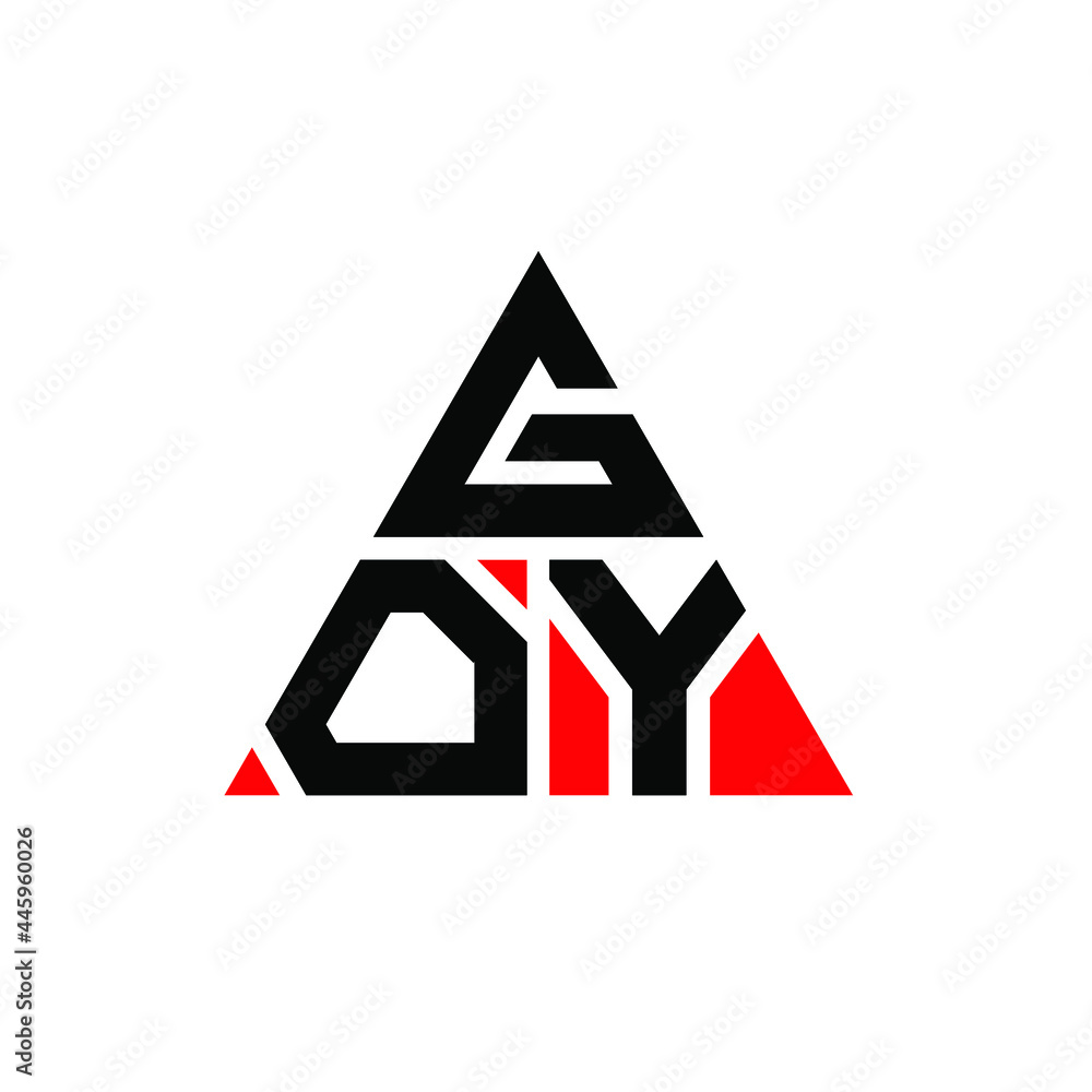 GOY triangle letter logo design with triangle shape. GOY triangle logo ...