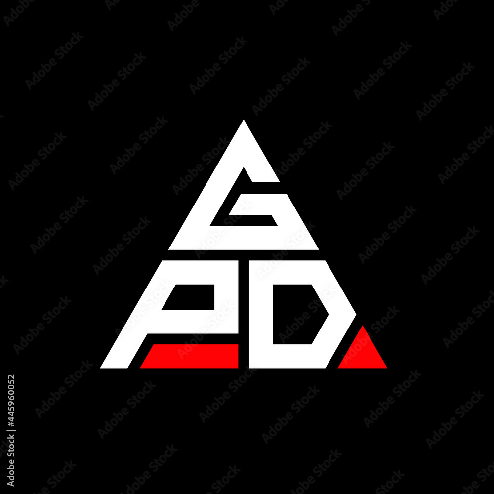 GPD triangle letter logo design with triangle shape. GPD triangle logo ...