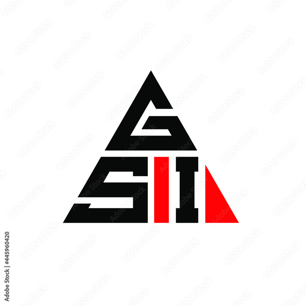 GSI triangle letter logo design with triangle shape. GSI triangle logo ...