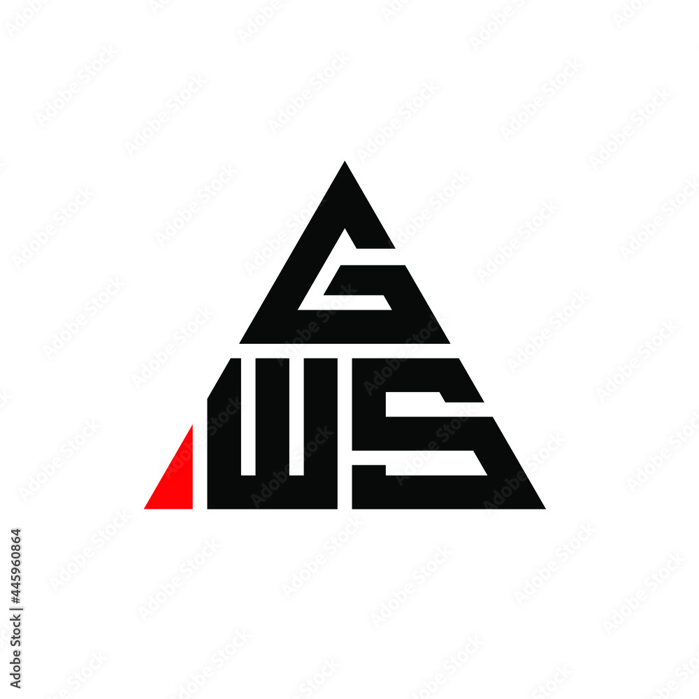 GWS triangle letter logo design with triangle shape. GWS triangle logo ...