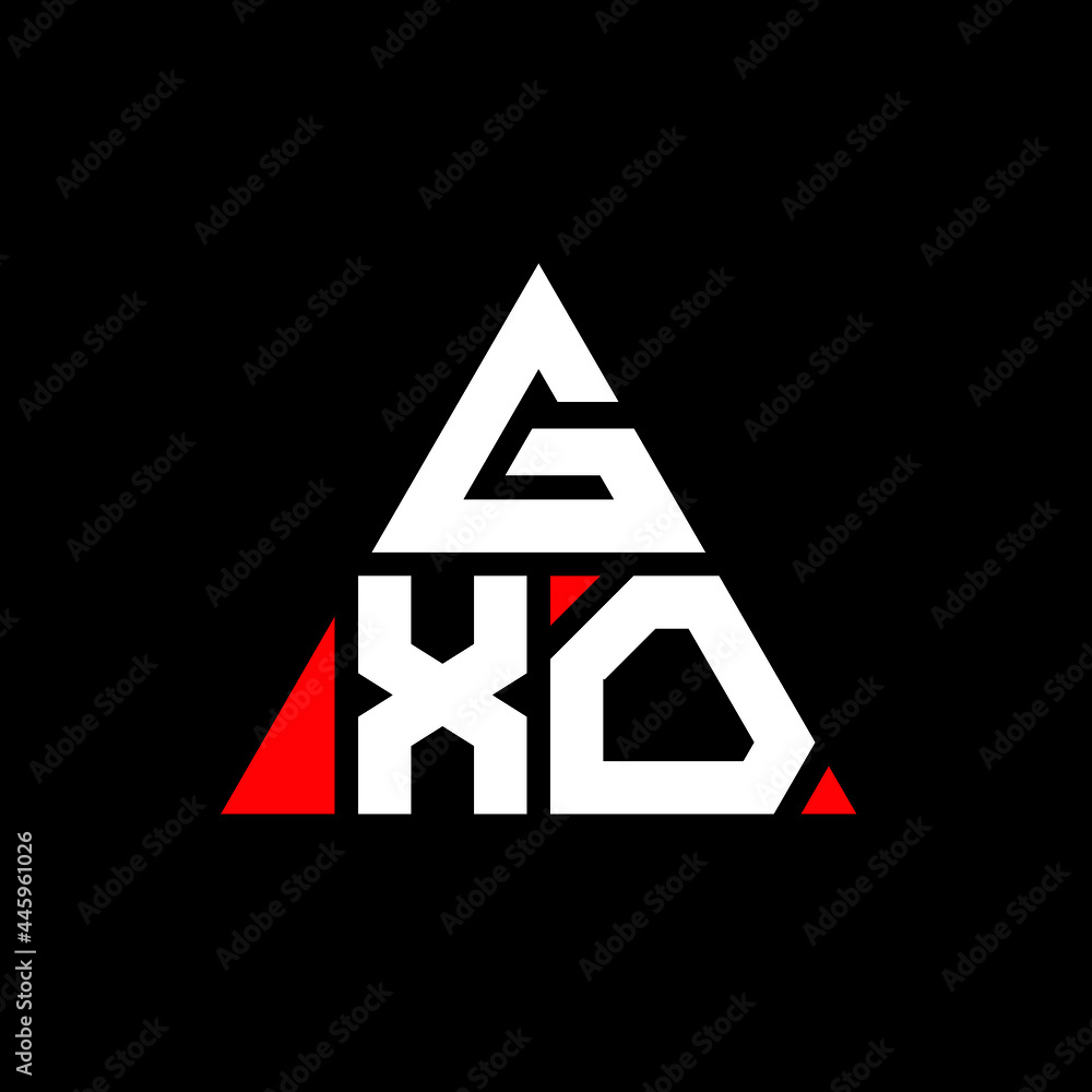 GXO triangle letter logo design with triangle shape. GXO triangle logo ...