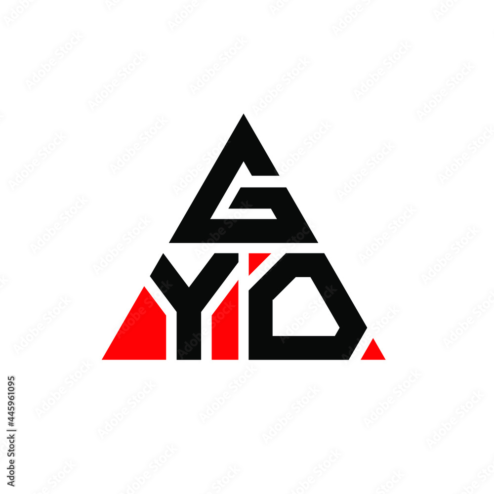 GYO triangle letter logo design with triangle shape. GYO triangle logo ...
