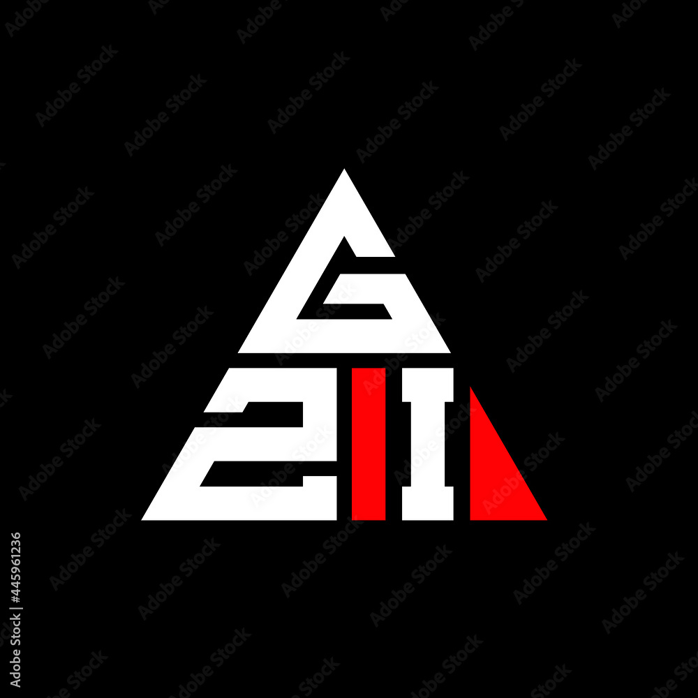 GZI triangle letter logo design with triangle shape. GZI triangle logo ...