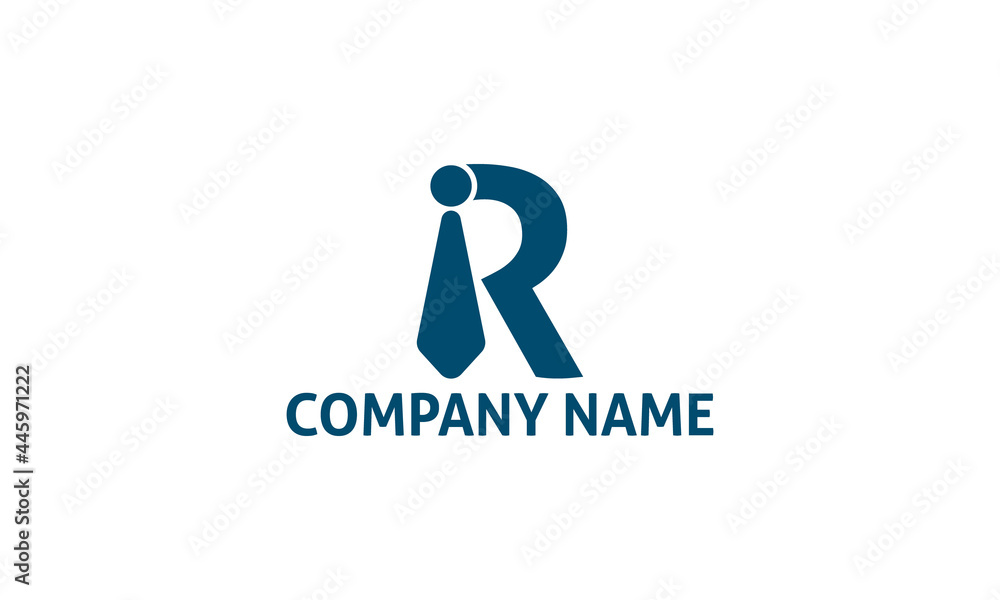Employment logo design. (R letter logo design) Job R letter logo flat ...