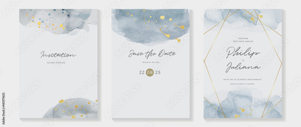 Abstract art background vector. Luxury invitation card background with ...