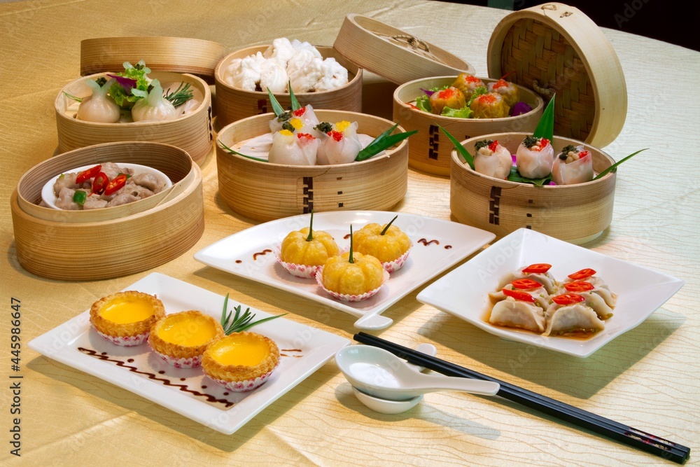 group Hong Kong dim sum menu dining table banquet Chinese restaurant ...