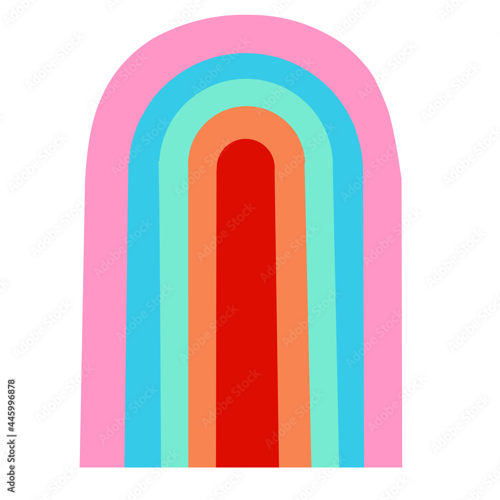 Rainbow background, rainbow arc. Cartoon image on light background ...